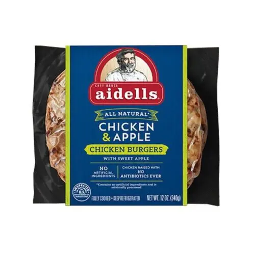 Aidells Chicken Burgers Chicken & Apple (8 pc) - Wholesome Fresh