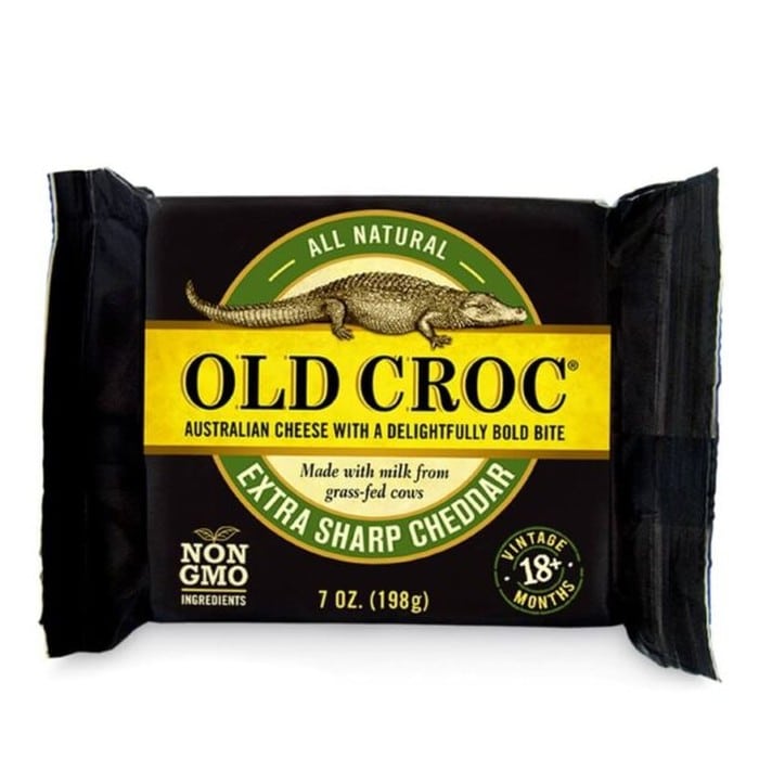 Old Croc Australian Cheese Extra Sharp Cheddar [Aged 18 Months] (12 pc ...