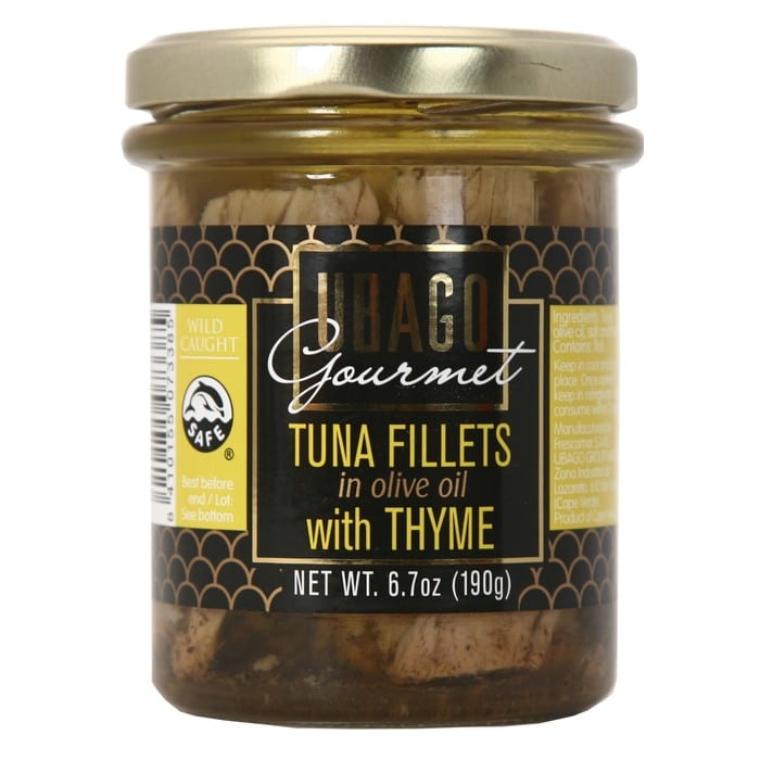 Ubago Gourmet Wild Caught Tuna Fillets Light In Olive Oil & Thyme (Jar ...