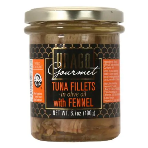 Ubago Gourmet Wild Caught Tuna Fillets Light In Olive Oil & Fennel (Jar ...
